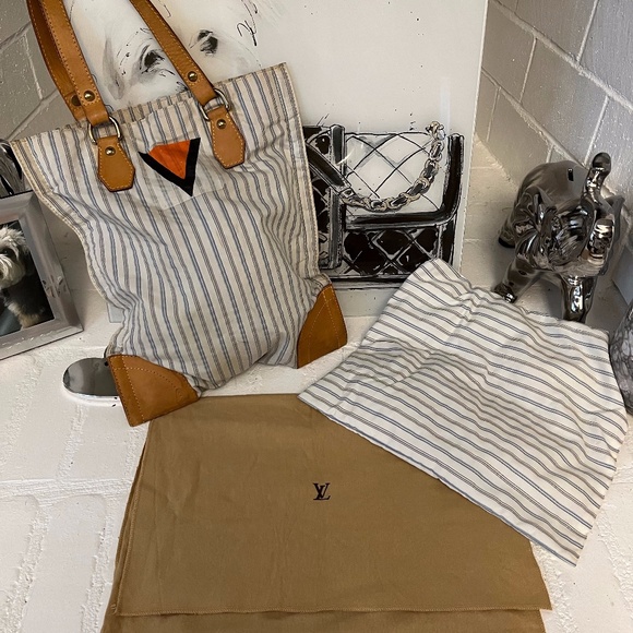 Louis Vuitton | Bags | Rare Lv Vintage Mini Lin Tanger Tote | Poshmark
